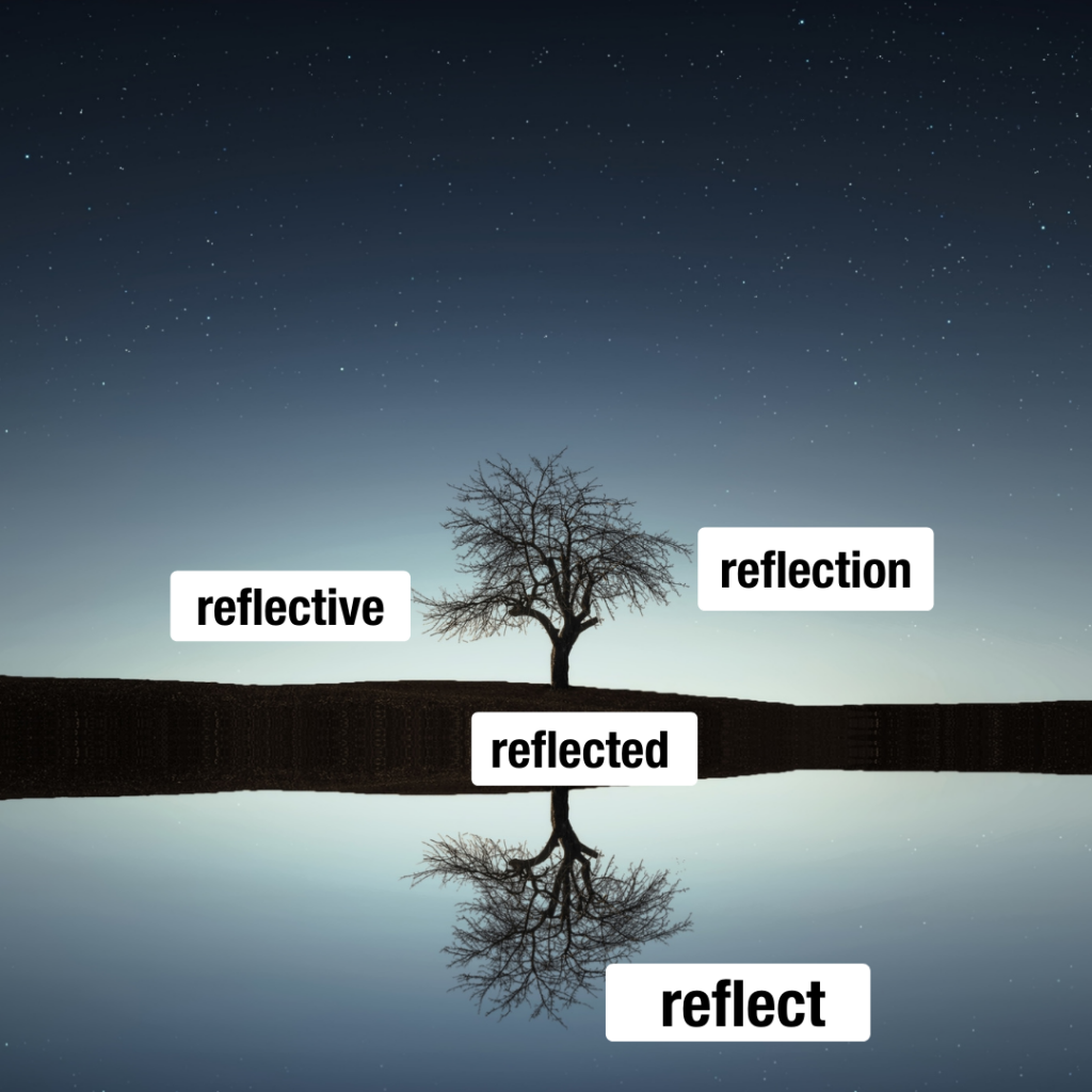 A família do verbo Reflect - English for Life - Ana Calha